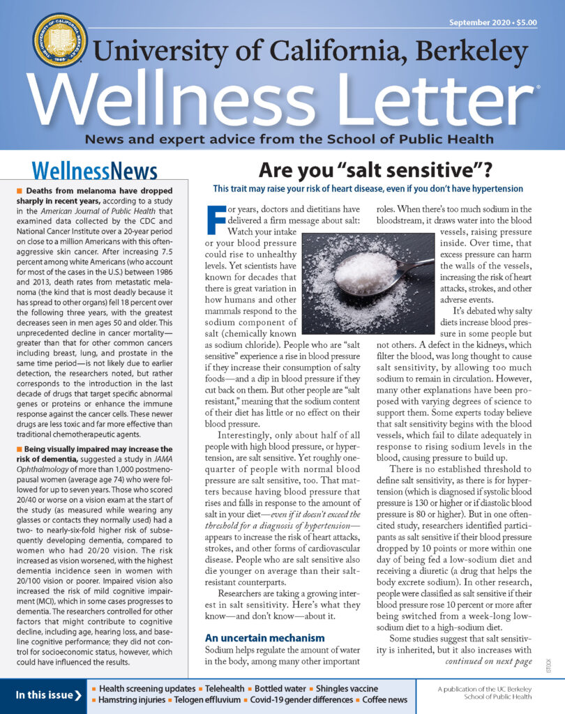 September 2020 Issue - Wellness Letter